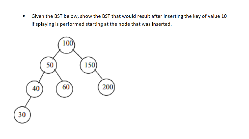 Solved . Given the BST below, show the BST that would result | Chegg.com