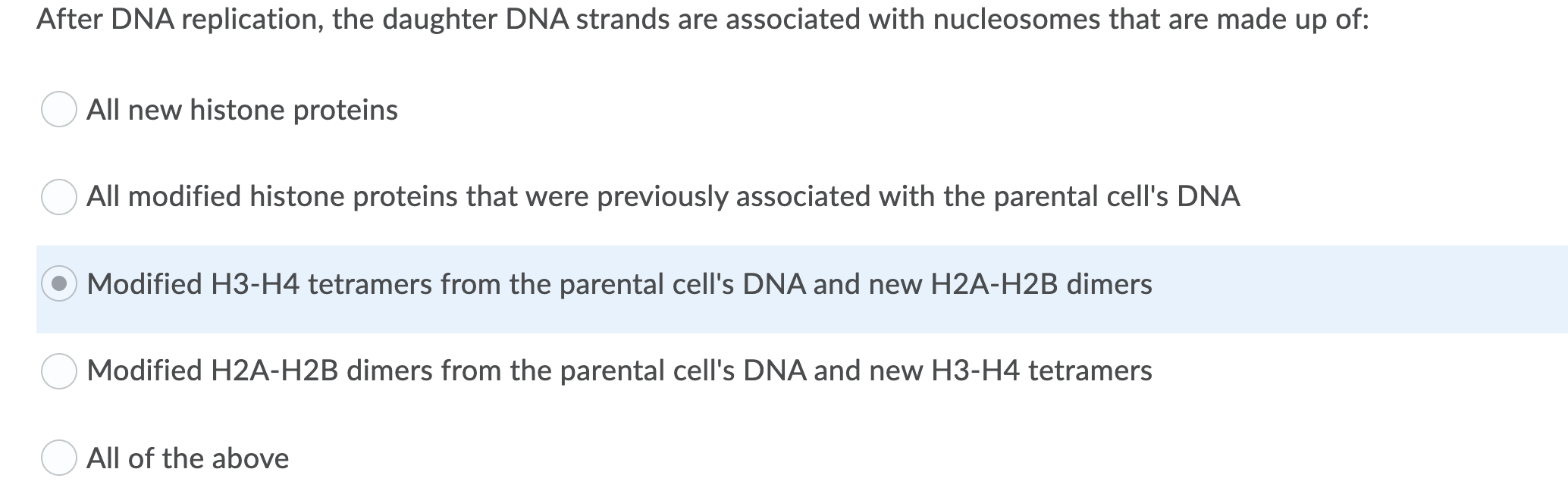 Solved After DNA replication, the daughter DNA strands are | Chegg.com