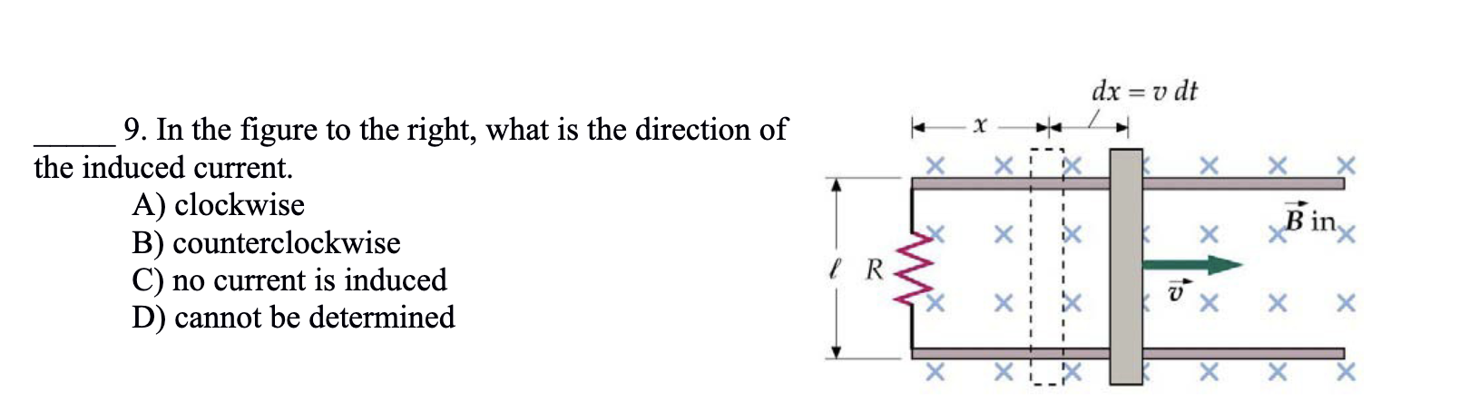 Solved 9. In the figure to the right, what is the direction | Chegg.com