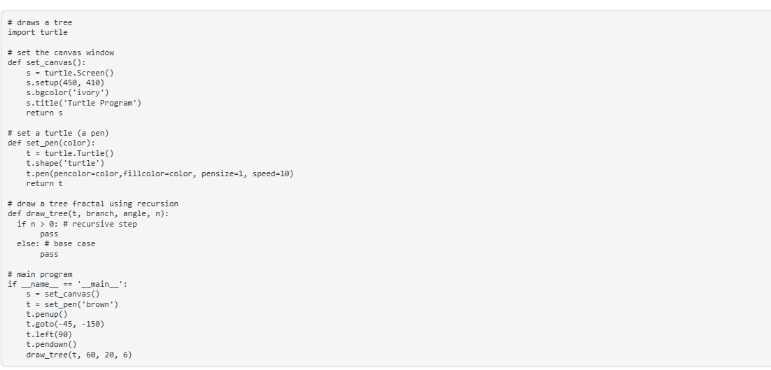 Solved Problem 2. Fractal Tree (5 points) A tree fractal is | Chegg.com
