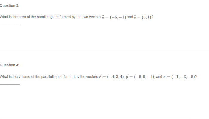 Solved Question 3: What is the area of the parallelogram | Chegg.com