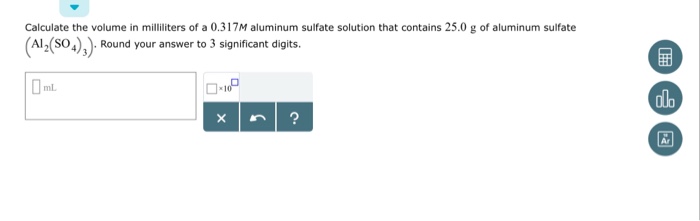 Solved Calculate the volume in milliliters of a 0.317M | Chegg.com