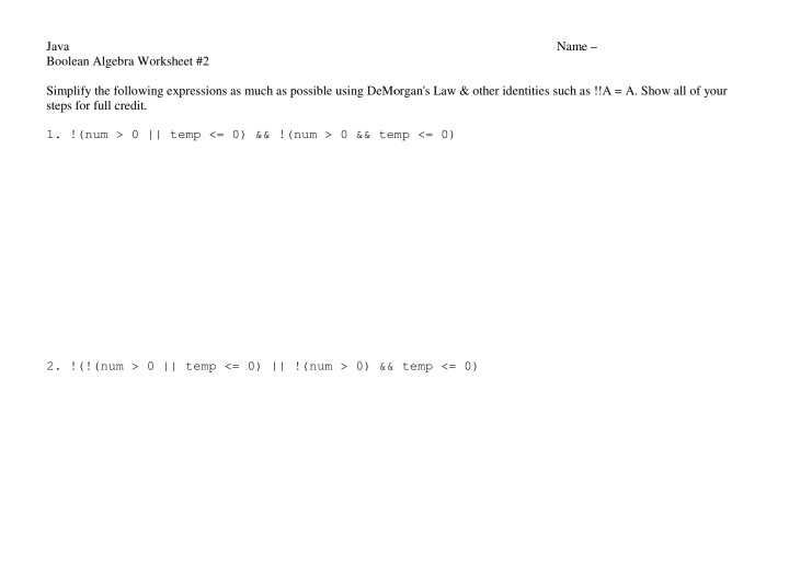 Algebraic Expression Worksheet With Answers - Preschool Printable Sheet