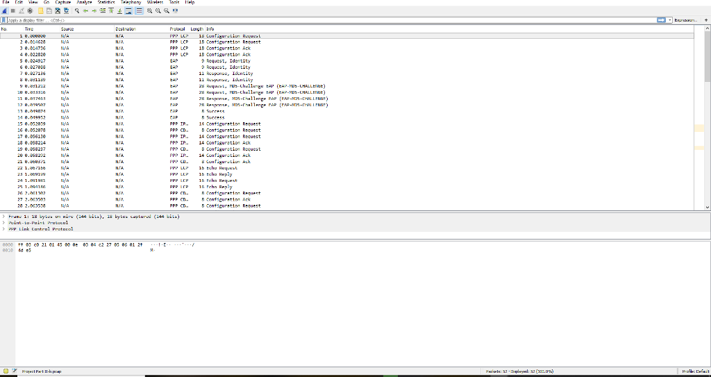 Review the third capture file (Project Part II-b) and | Chegg.com