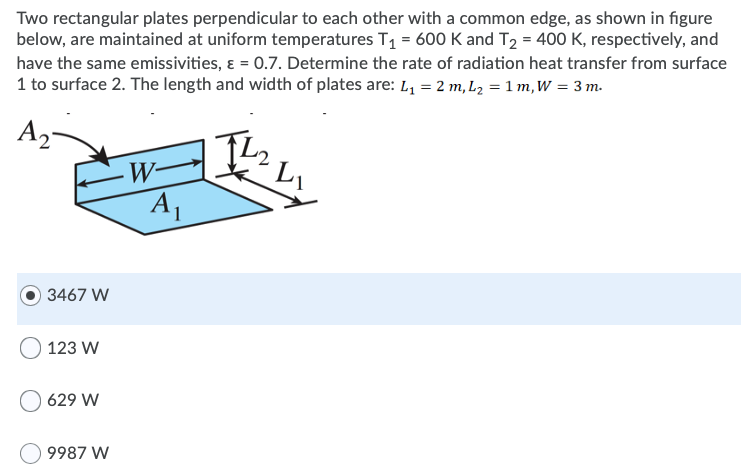 Solved Two rectangular plates perpendicular to each other | Chegg.com