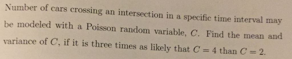 Solved Number of cars crossing an intersection in a specific | Chegg.com