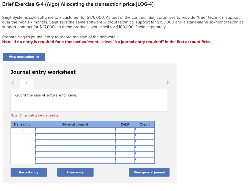 Solved Brief Exercise 6-4 (Algo) Allocating the transaction | Chegg.com Solved Brief Exercise 6-4 (Algo) Allocating the transaction | Chegg.com