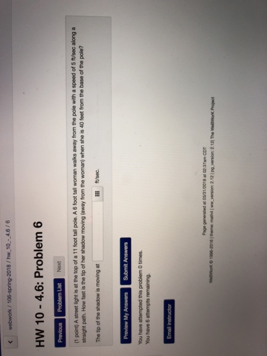 Solved webwork/ 106-spring-2018/hw 10-4.6/ HW 10-4.6: | Chegg.com Solved webwork/ 106-spring-2018/hw 10-4.6/ HW 10-4.6: | Chegg.com