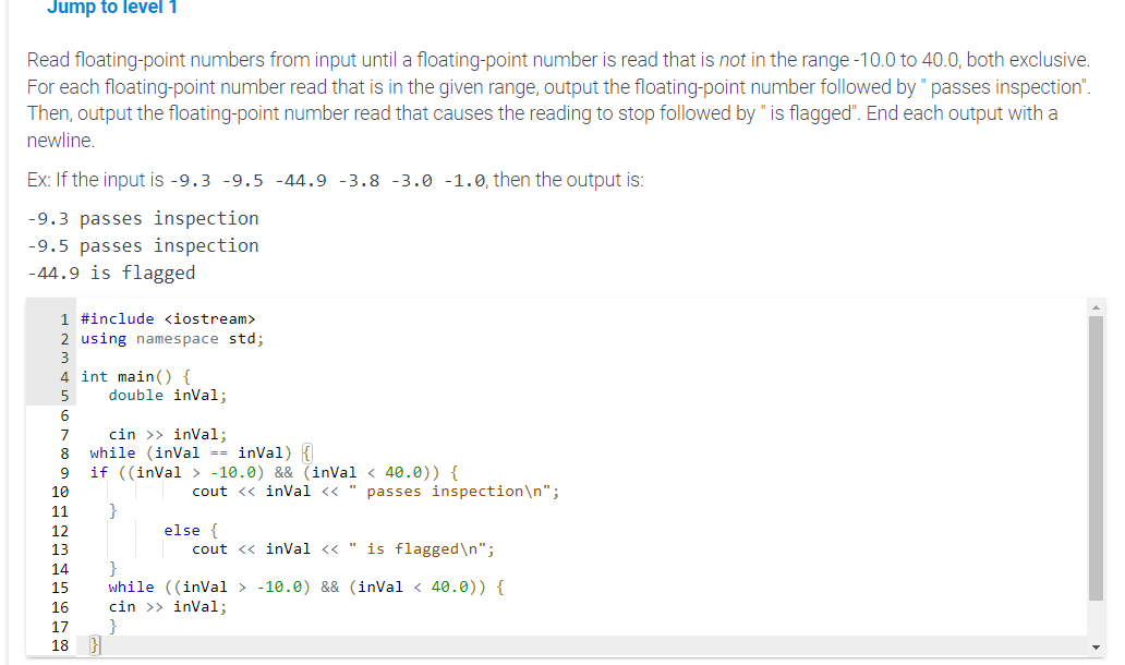 Solved I need help please!How do you print the double that | Chegg.com