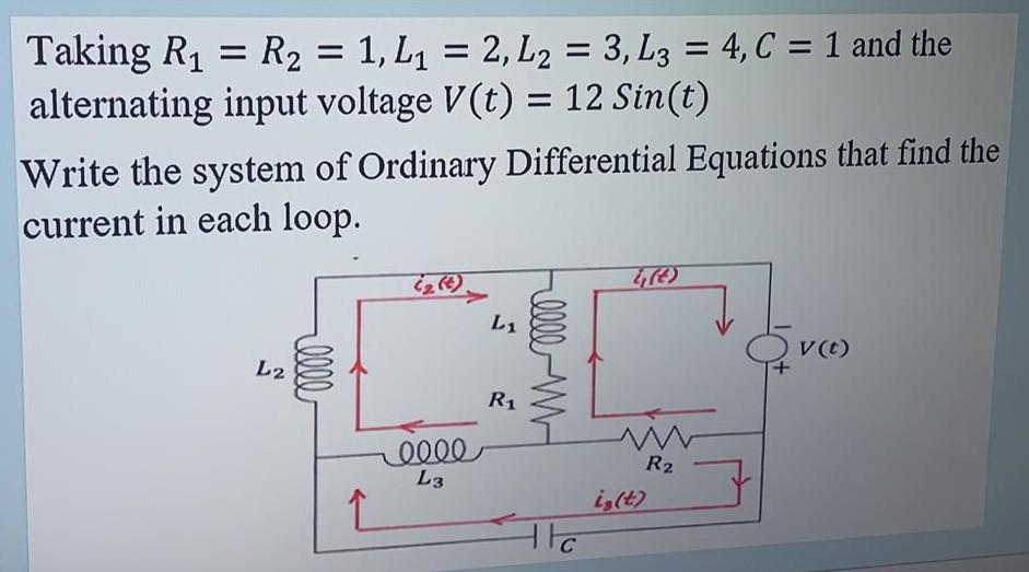 Solved Taking R1 = R2 = 1, L1 = 2, L2 = 3, L3 = 4, C = 1 and | Chegg.com