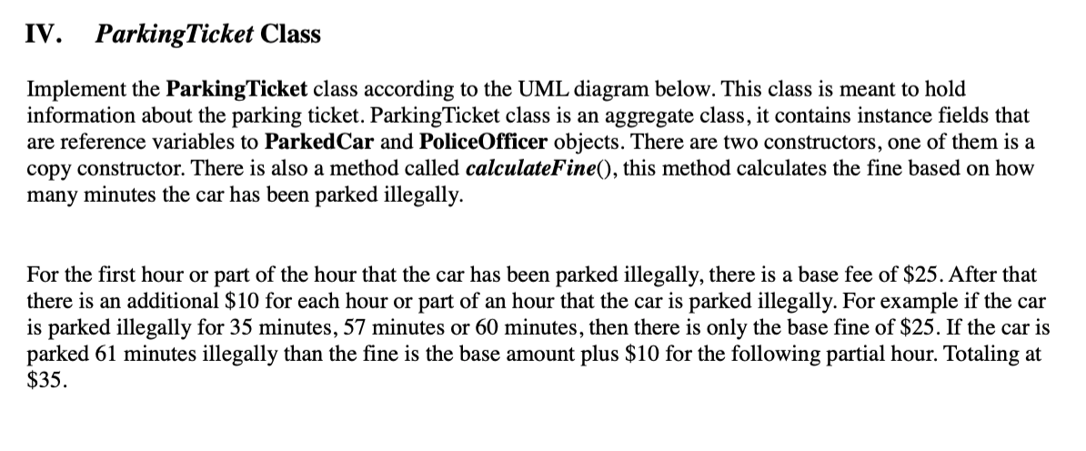 Solved Parking Ticket Simulation For this programming | Chegg.com