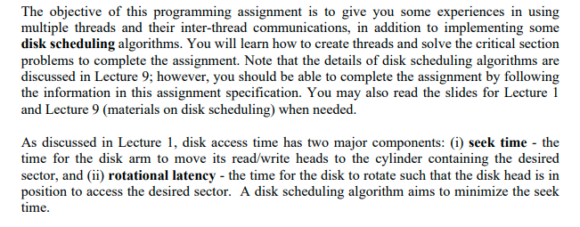 Solved The objective of this programming assignment is to | Chegg.com