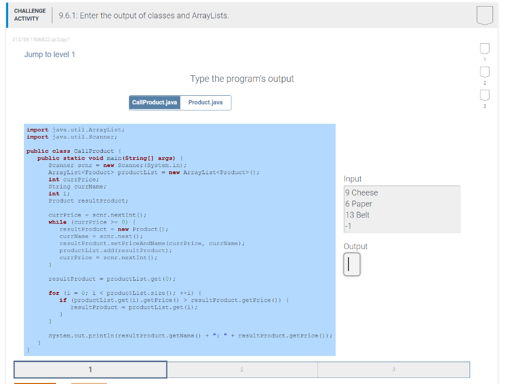 Solved CHALLENGE ACTIVITY 9.6.1: Enter the output of classes | Chegg.com