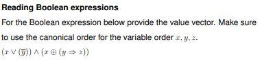 Solved Reading Boolean expressions For the Boolean | Chegg.com