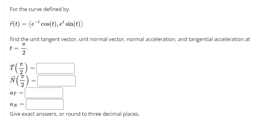 Solved For the curve defined | Chegg.com