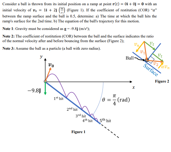 Solved USE PROJECTILE (CALCULUS 3) METHOD (NOT PHYSICS | Chegg.com