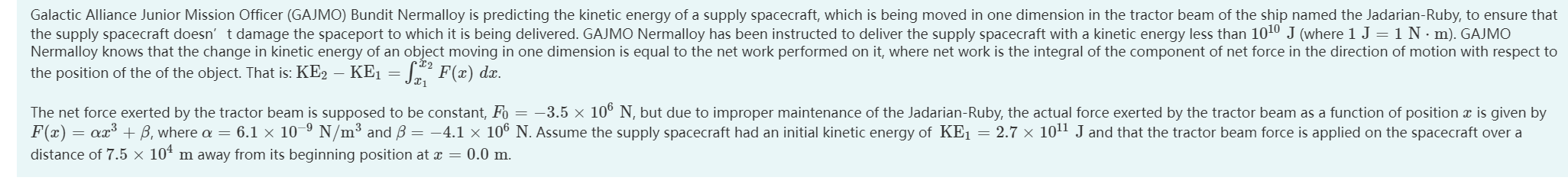 Solved Evaluate the final kinetic energy of the supply | Chegg.com
