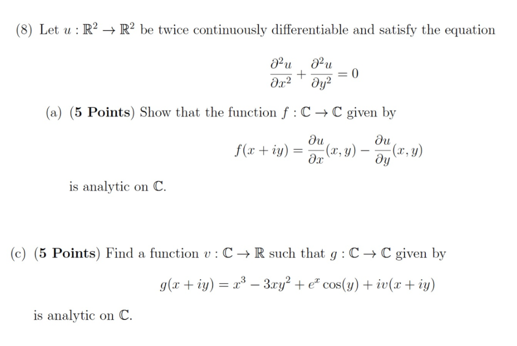 Solved (8) Let u : R2 + Rº be twice continuously | Chegg.com
