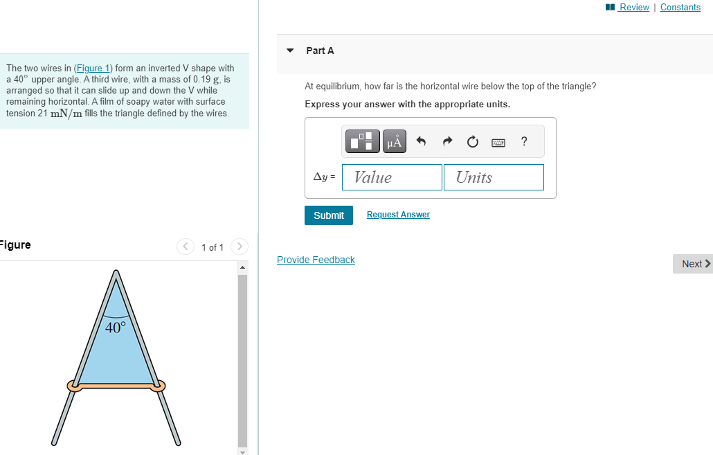 Solved The two wires in (Figure 1) form an inverted V shape | Chegg.com