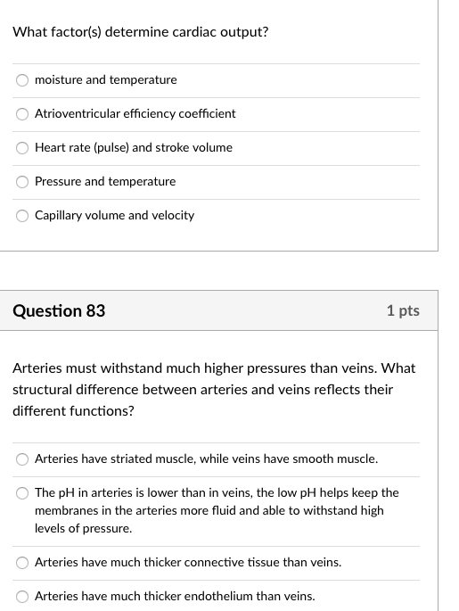 Solved What factor(s) determine cardiac output? moisture and | Chegg.com