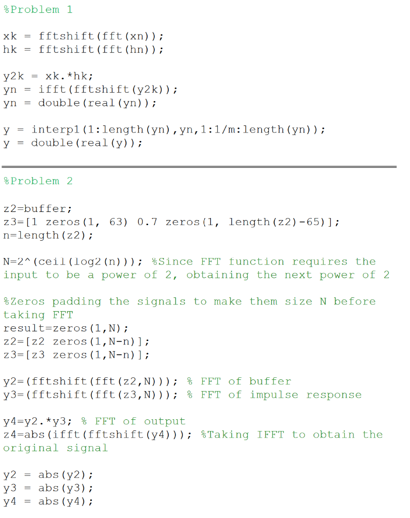 Lab 7 - Solving LTI Systems in Frequency Domain via | Chegg.com