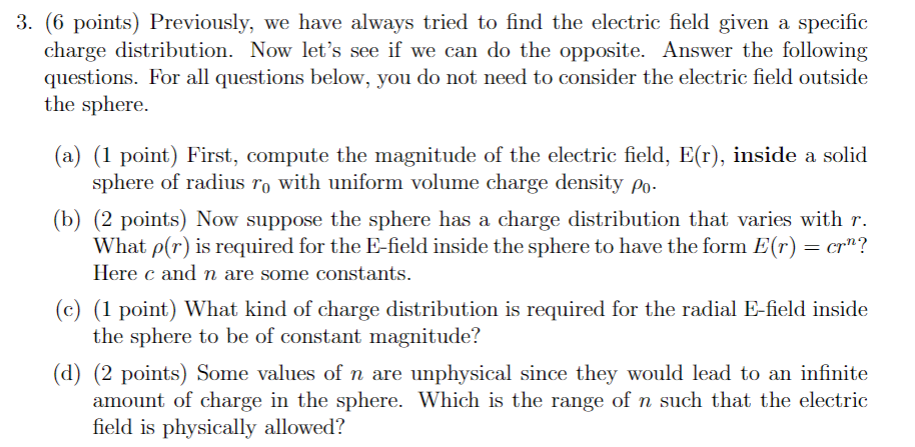 Solved 3. (6 points) Previously, we have always tried to | Chegg.com