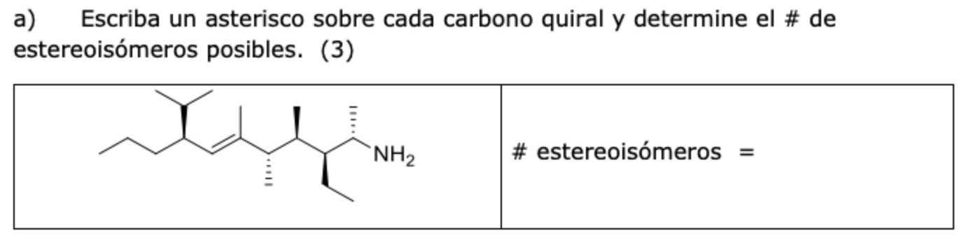Solved Write an asterisk over each chiral carbon and | Chegg.com