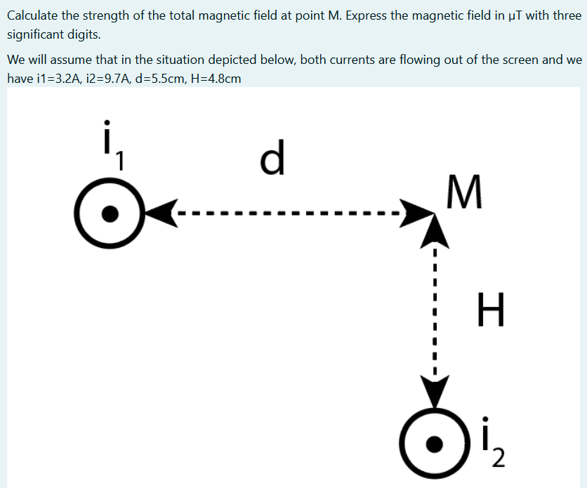 Solved Calculate the strength of the total magnetic field at | Chegg.com