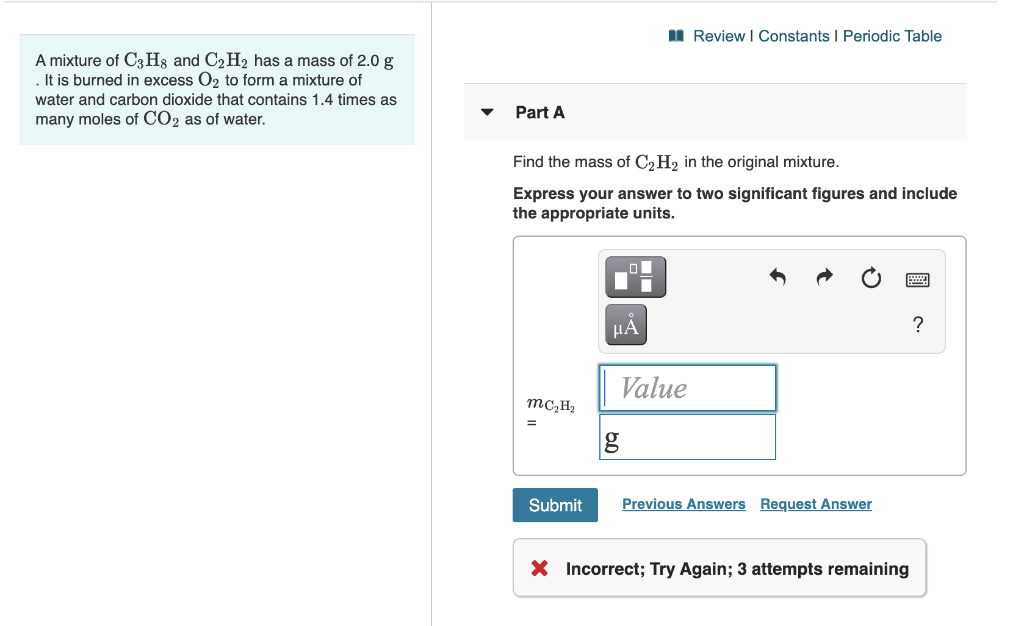 Solved A Review | Constants 1 Periodic Table A mixture of | Chegg.com