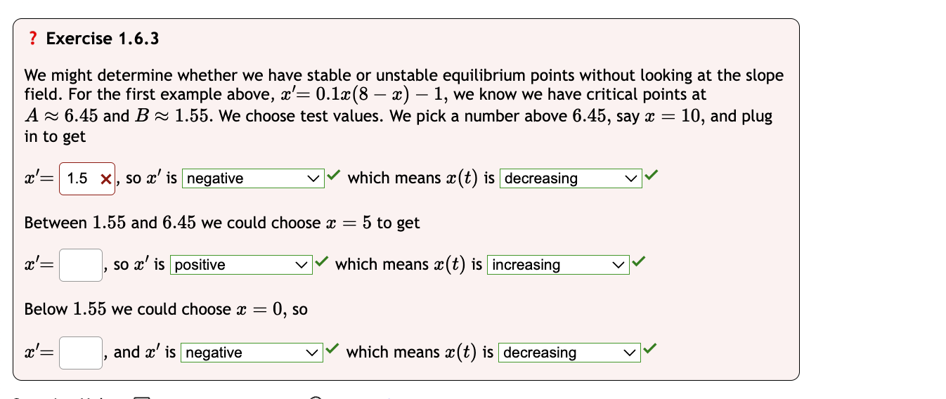 Solved We might determine whether we have stable or unstable | Chegg.com