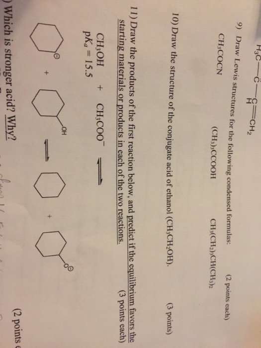 Solved 2 9) Draw Lewis structures for the following | Chegg.com