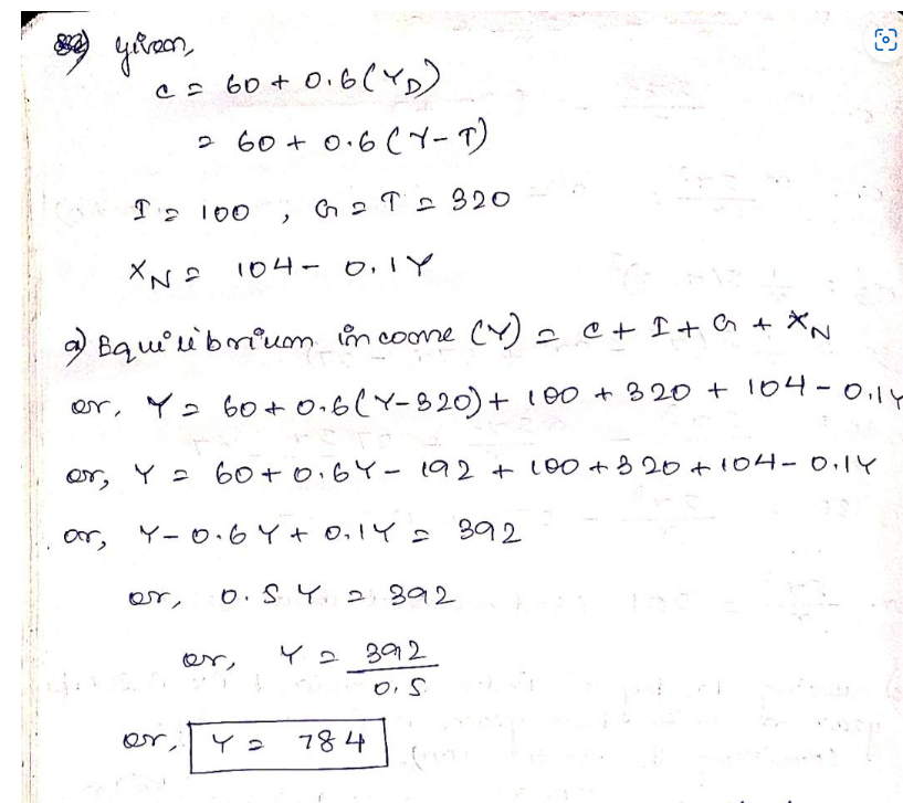 Solved in part a) how does it go from 60 + 0.6 (y-320) to | Chegg.com