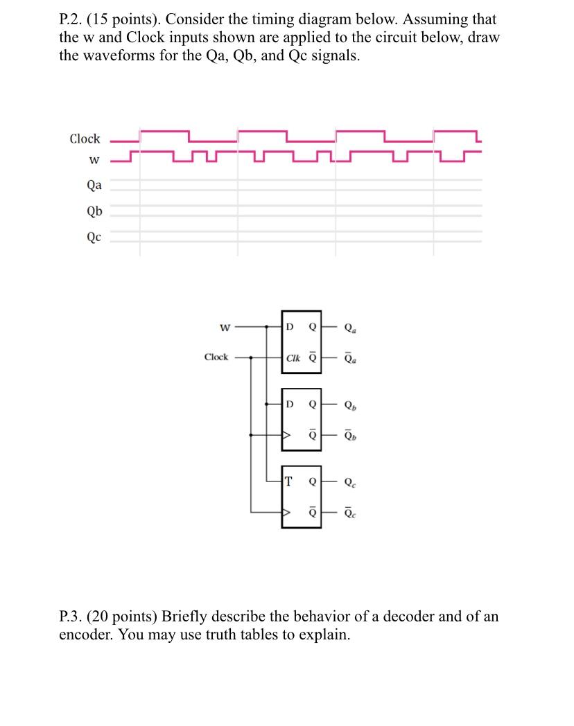Solved Good Luck! P.1. (15 points). Complete the below | Chegg.com