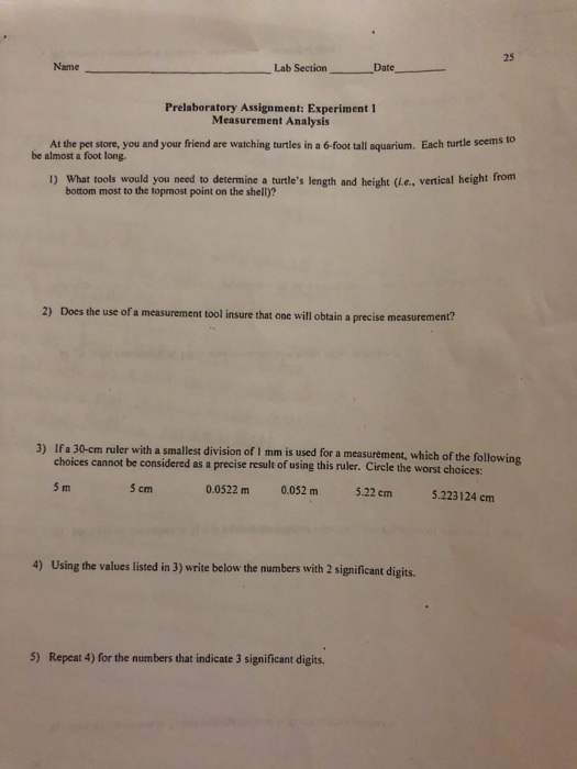 Solved Name Lab Section Date Prelaboratory Assignment: | Chegg.com