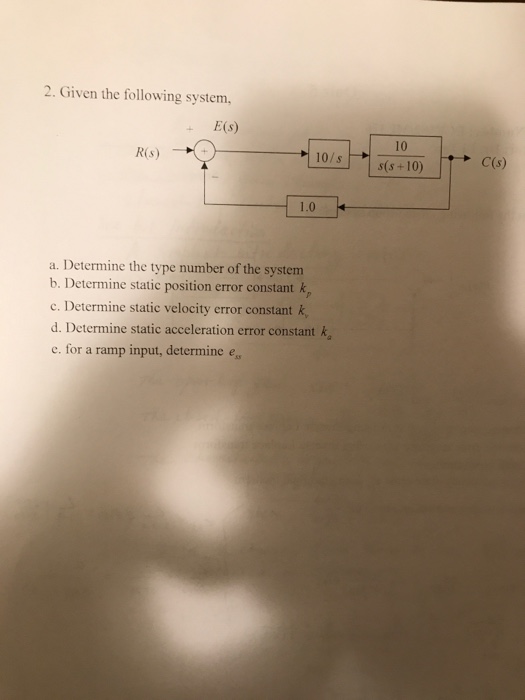 Solved Given the following system. a. Determine the type | Chegg.com