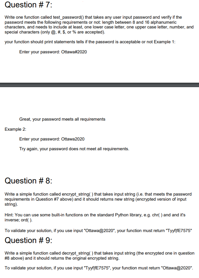 Solved Question 7 is solved, I just included it for context. | Chegg.com