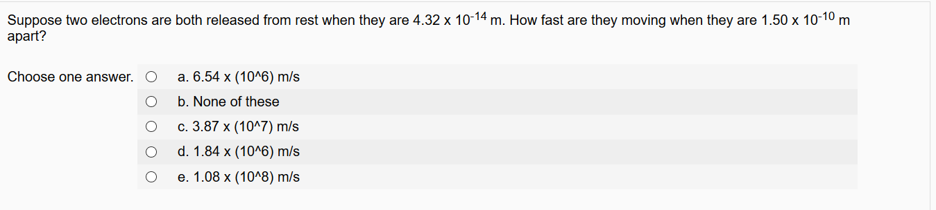 Solved Suppose two electrons are both released from rest | Chegg.com