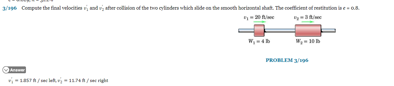 Solved /196 Compute the final velocities v1′ and v2′ after | Chegg.com