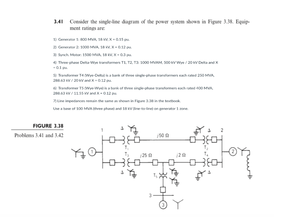 Solved .4 Consider the single-line diagram of the power | Chegg.com