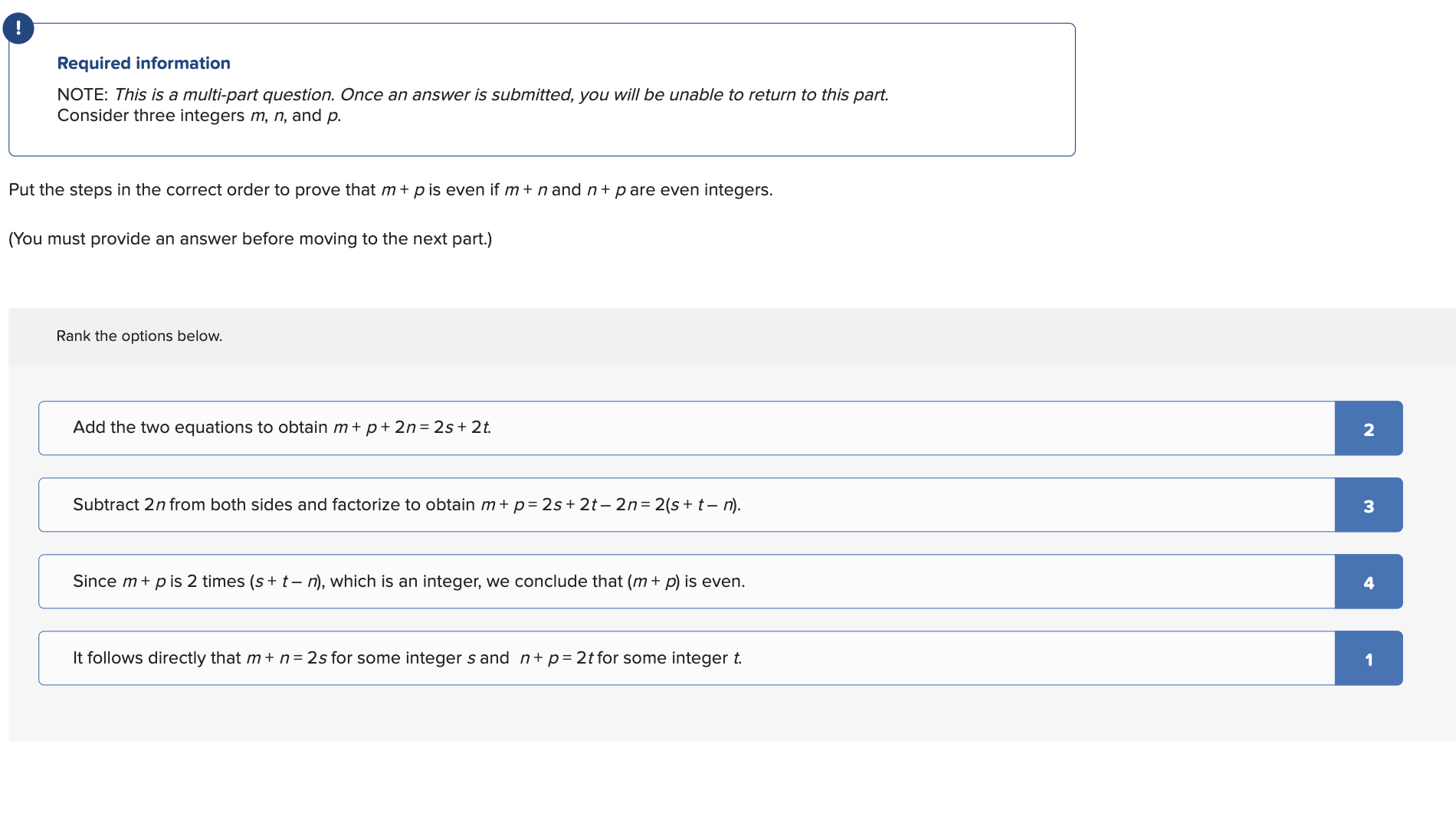 Solved Required informationNOTE: This is a multi-part | Chegg.com