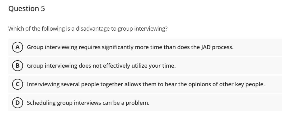 Solved Question 5 Which of the following is a disadvantage | Chegg.com