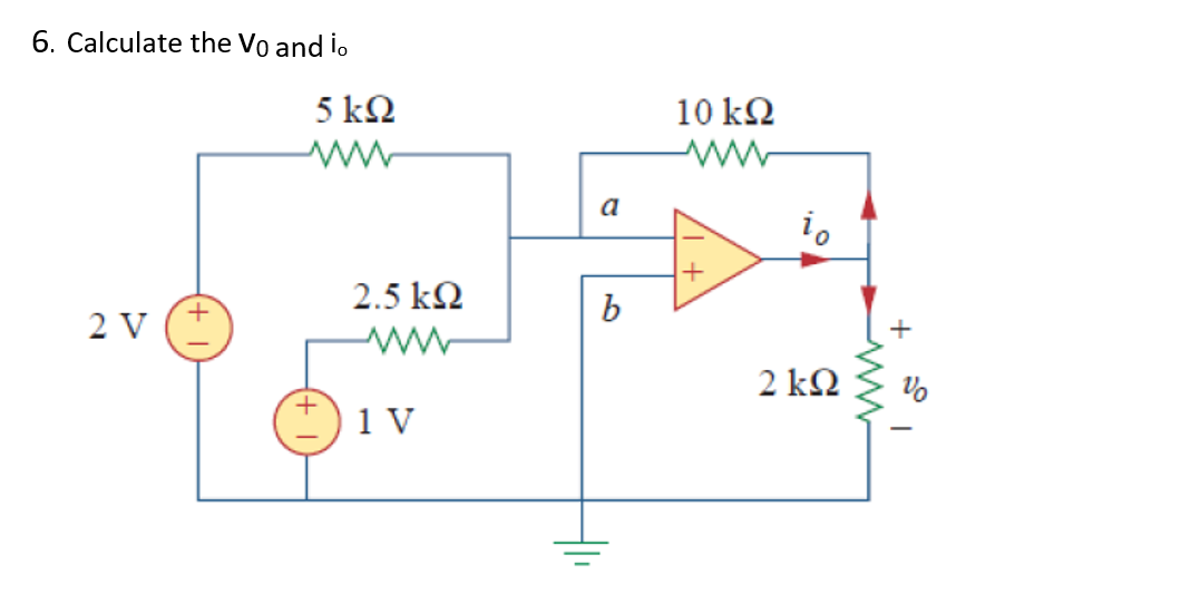 Solved Calculate the V0 ﻿and io | Chegg.com