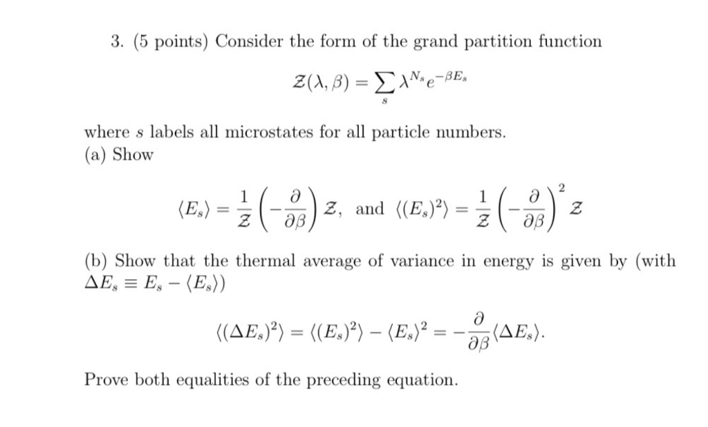 Solved 3. (5 points) Consider the form of the grand | Chegg.com