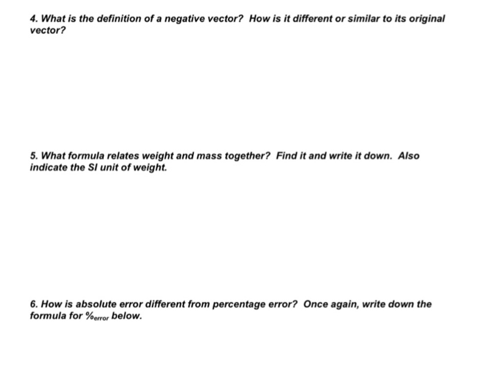 Solved 4. What is the definition of a negative vector? How | Chegg.com