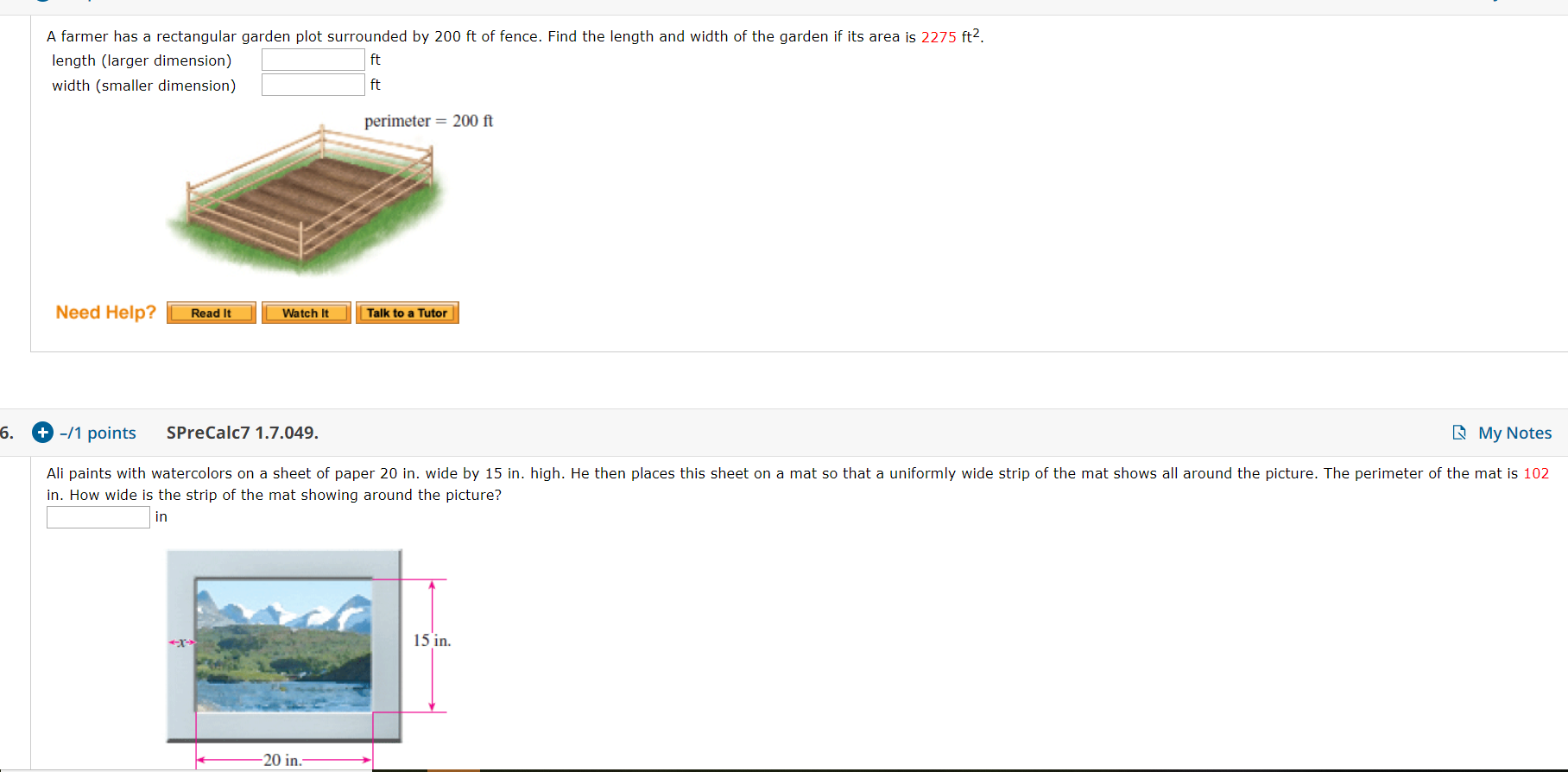 Solved A farmer has a rectangular garden plot surrounded by | Chegg.com