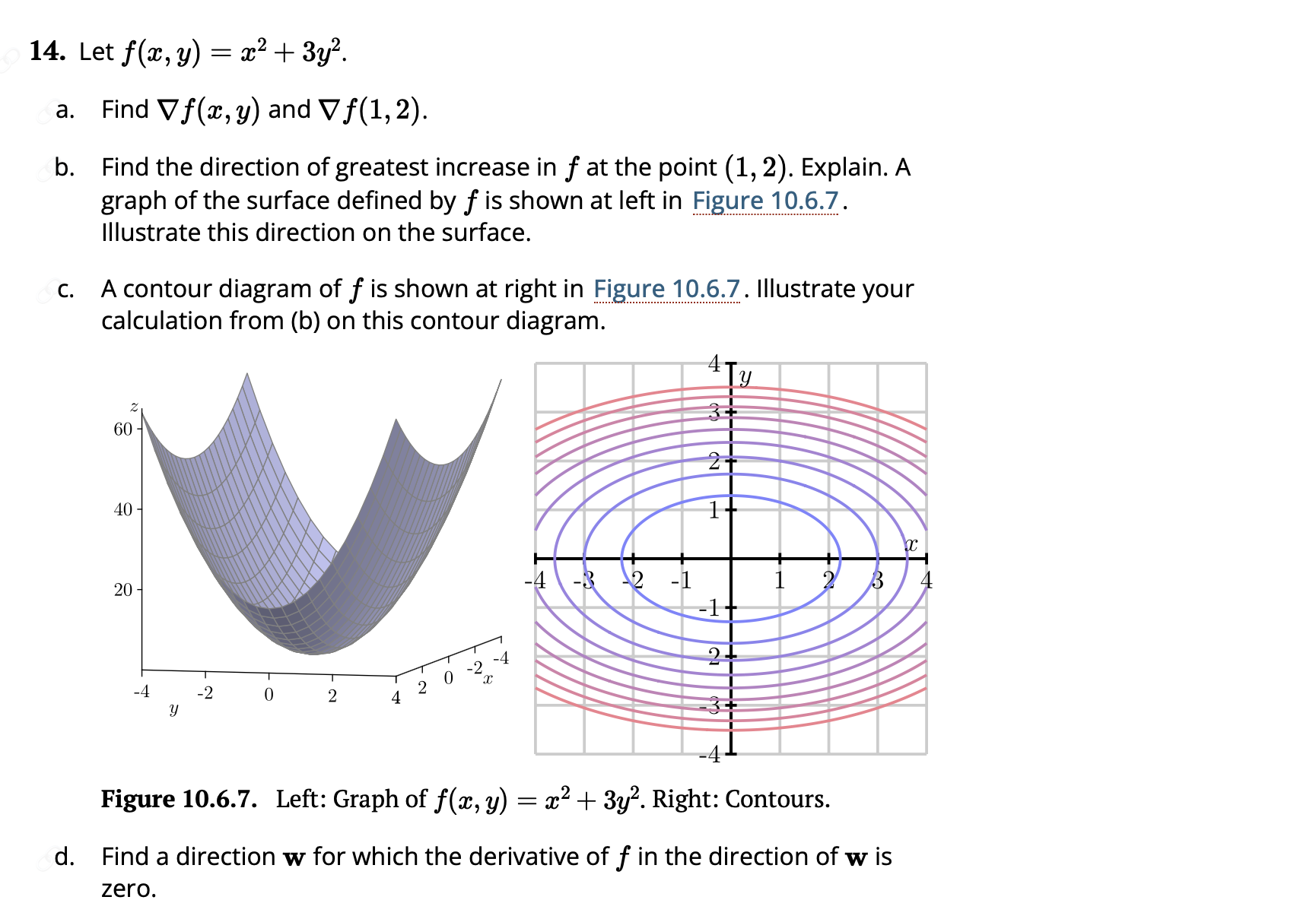 Solved 4. Let f(x,y)=x2+3y2. a. Find ∇f(x,y) and ∇f(1,2). b. | Chegg.com