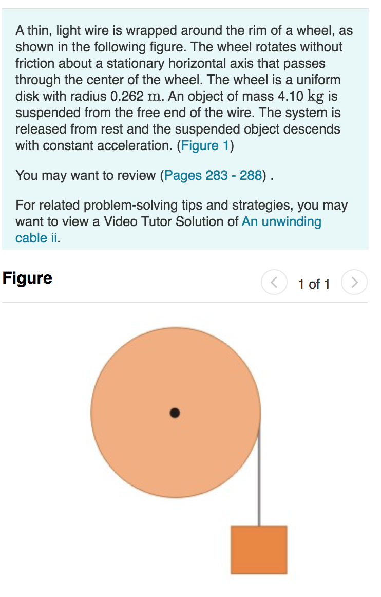 Solved A thin, light wire is wrapped around the rim of a | Chegg.com