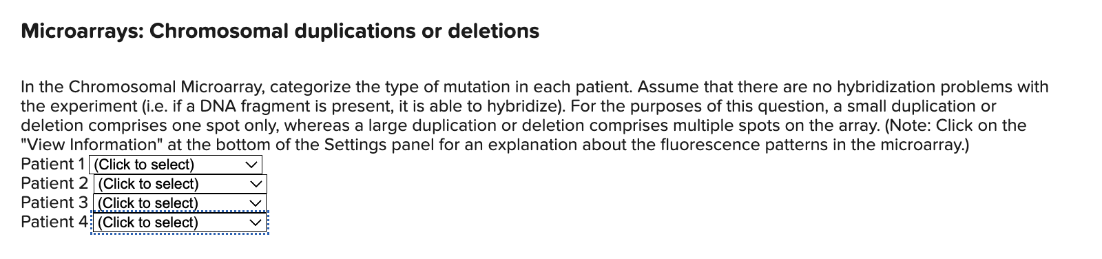 Required information Microarrays A microarray is a | Chegg.com