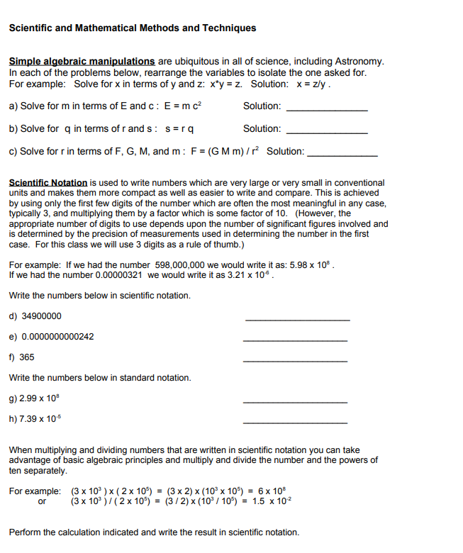 Solved Scientific and Mathematical Methods and Techniques | Chegg.com