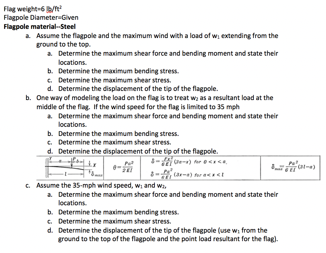 Problem 3. I would like to install a tall flagpole in | Chegg.com